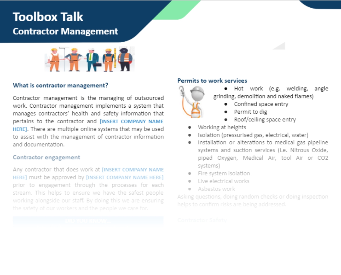 Contractor WHS Management - Safety Docs Online